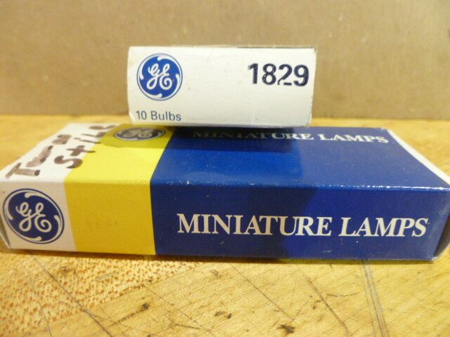 GE General Electric 1829 Ge1829 Miniature Light Bulb Lamps NOS 28v .07a ...