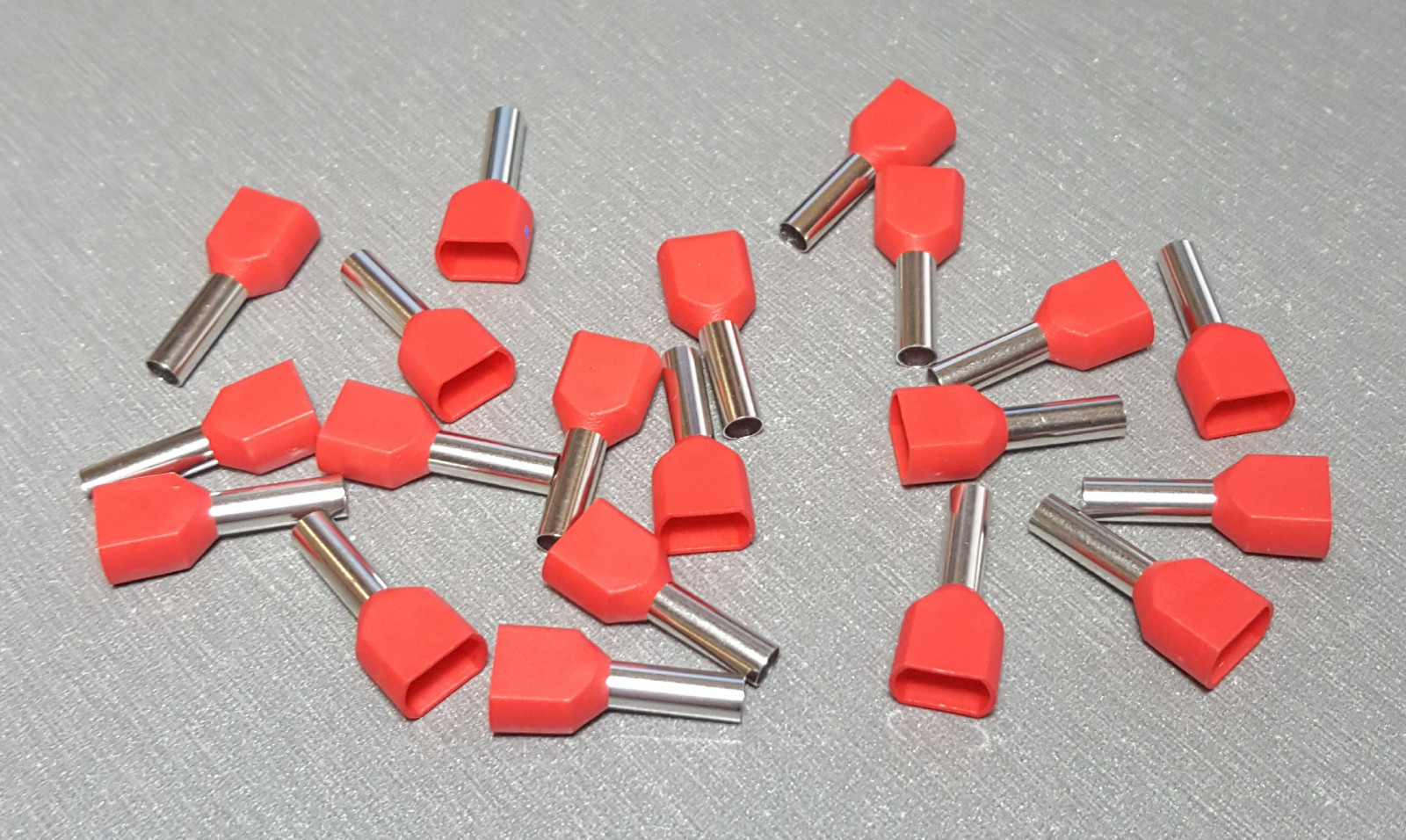 10/20/50Pcs TE4012 12AWG 2*4mm² RED Insulated Dual Ferrule Bootlace ...