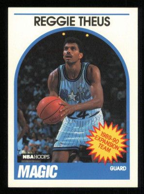 1989-90 NBA HOOPS Basketball Trading Card - REGGIE THEUS #302 - Orlando ...