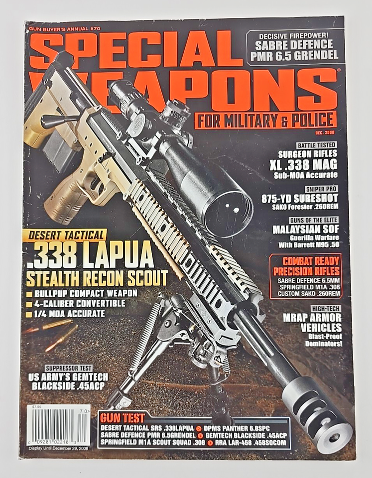 Special Weapons Military Police Magazine 2008 SRS .338 Lapua RRA LAR AR ...