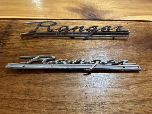 TWO Antique 67-72 Ford Ranger F100 Emblem Badge Name Plates C7TB ...