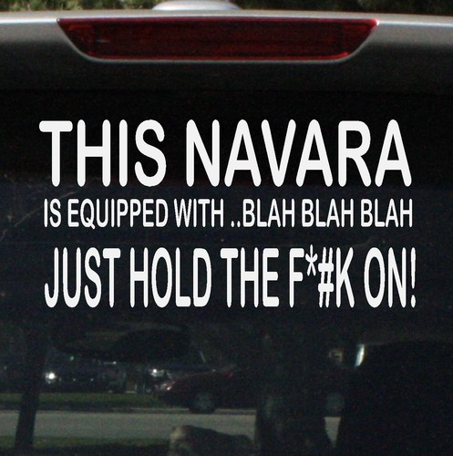 NAVARA D40 D22 NP300 4x4 accessories funny decal | eBay Australia