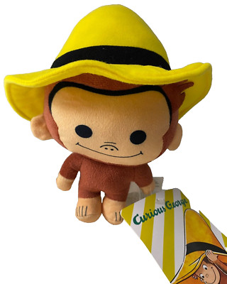 Curious George Monkey Plush Toy in Yellow Hat 7 inch New with tag | eBay