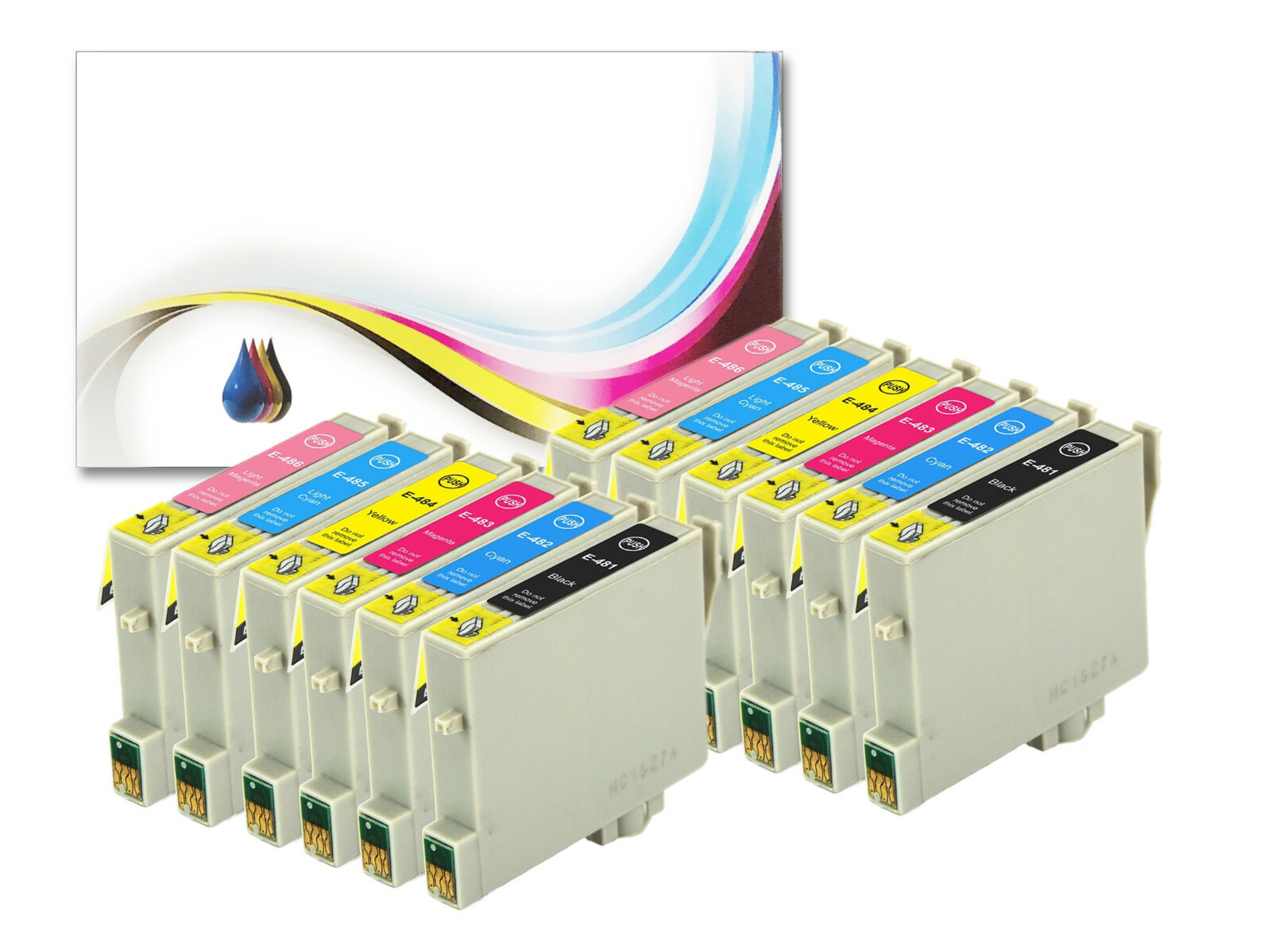 12 XL Pack 481-486 Non-OEM Ink fits Epson Stylus Photo R200 R220 RX620 ...