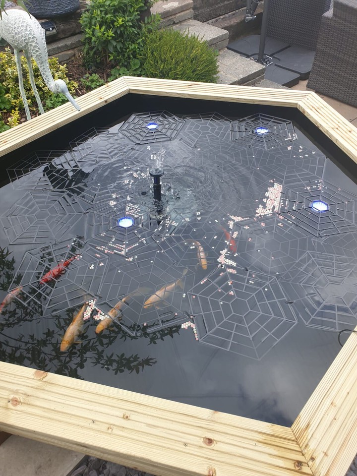 XL Raised Pond Hexagonal Garden Water Feature 180cm Wide 430 litres ...
