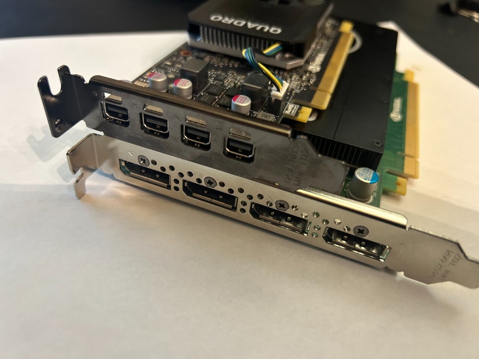 NVIDIA Quadro P1000 4GB 128-bit GDDR5 Graphics Card/ 4*Mini DP/ Short ...