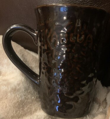 ☕ Kahlua Dark Brown Ceramic Coffee Mug With Embossed Beans Pernod ...