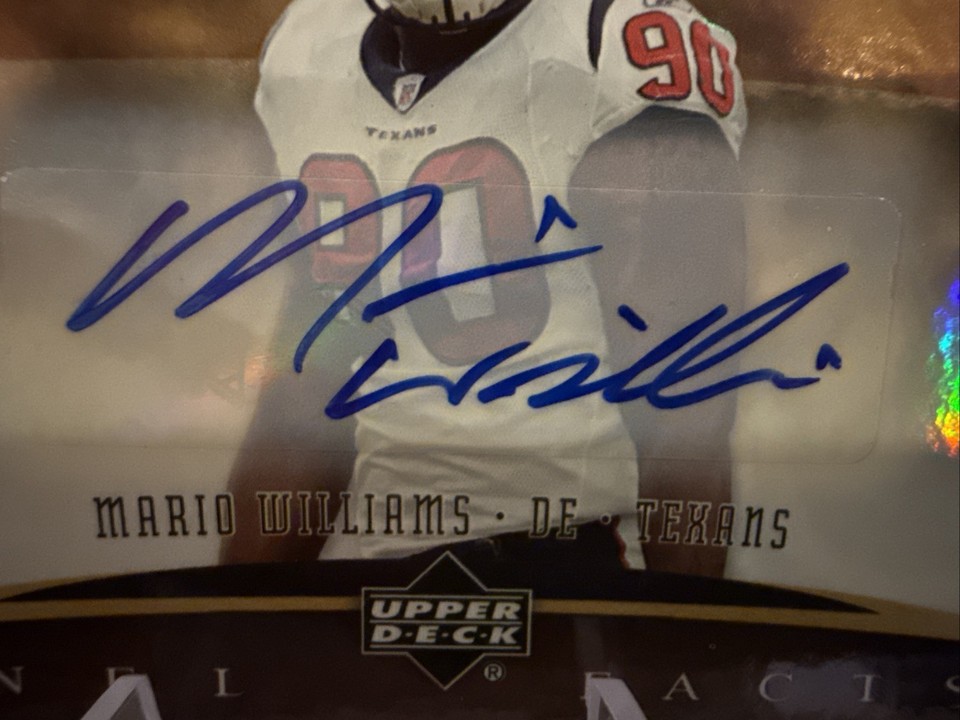 2007 Upper Deck Artifacts - Nfl Facts Mario Williams #NF-MAR Autographs ...