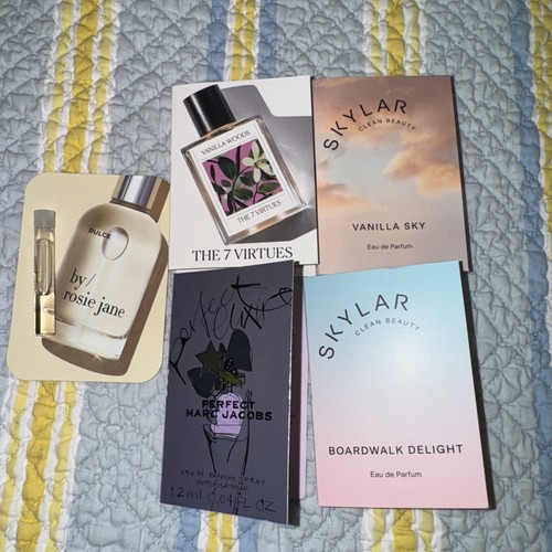 Lot Of 5 Vanilla Perfume Samples Skylar 7 Virtues Marc Jacobs Rosie ...