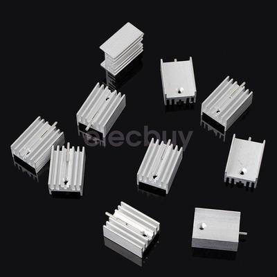 10PCS TO-220 Silver Heatsink Heat Sink for Voltage Regulator or MOSFET ...