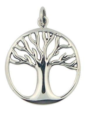 Symbol of Immortality 1 1/4 Inch Sterling Silver Tree of Life Pendant ...