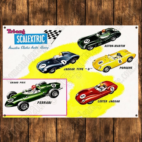 ALUMINIUM SIGN 200MM X 285MM - TRIANG SCALEXTRIC MINATURE ELECTRIC ...