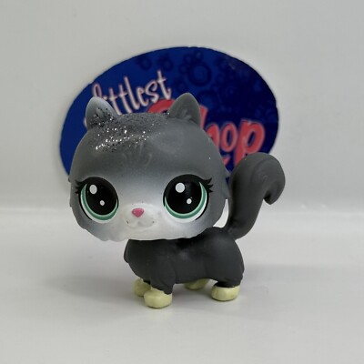 SNOW CRYSTAL ANGORA CAT - Authentic Littlest Pet Shop - Hasbro LPS | eBay