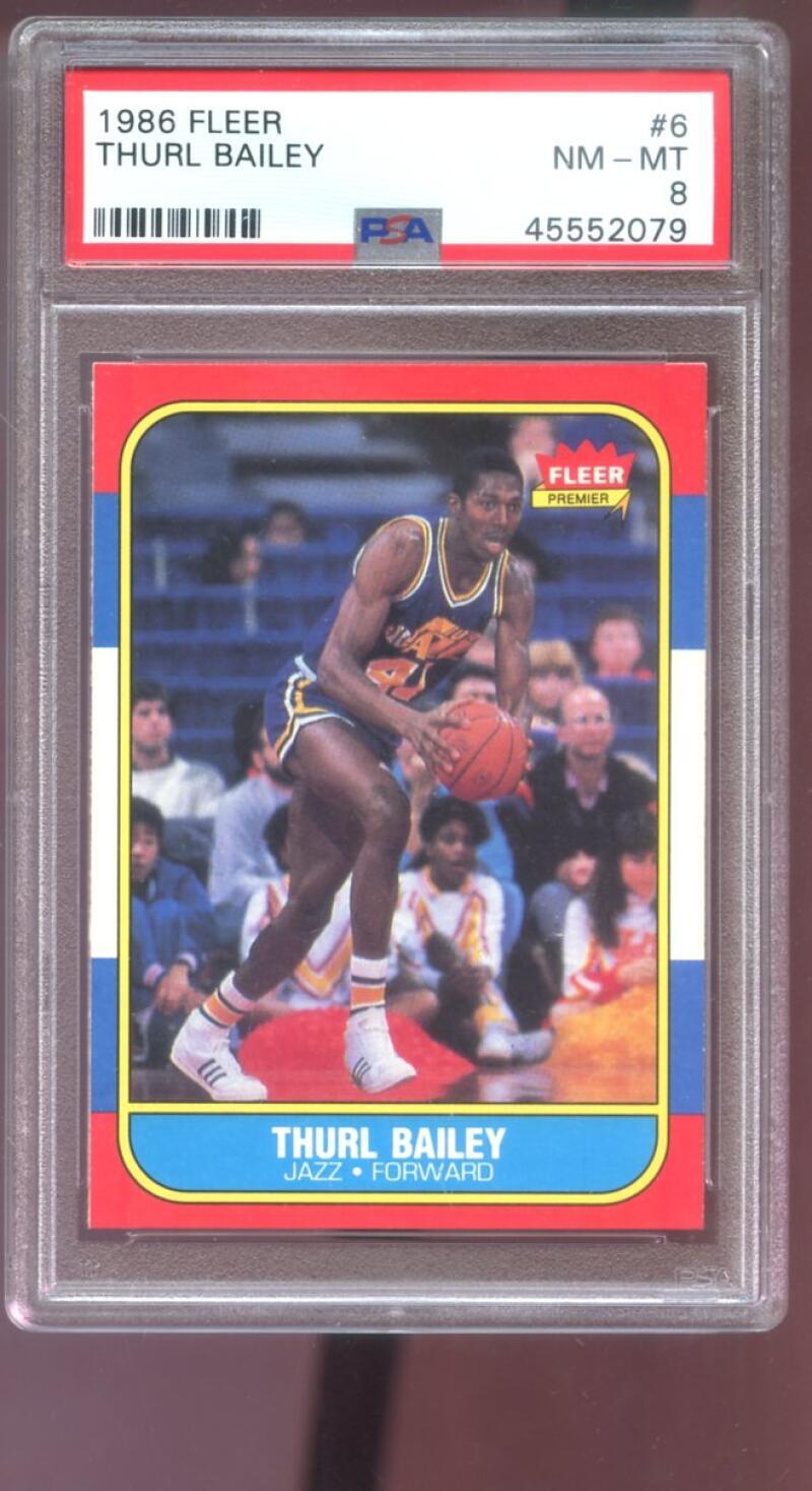 1986-87 Fleer #6 Thurl Bailey PSA 8 Graded Basketball Card NBA 86-1987 Utah Jazz | eBay