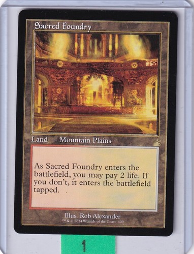 Sacred Foundry (Retro Frame) * Ravnica Remastered MTG Magic the ...
