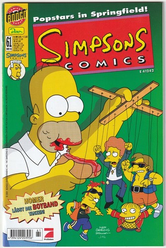 SIMPSONS COMICS #61, Dino/Bongo Comics 2001 COMICHEFT NEUW TOP Z0-1 ...
