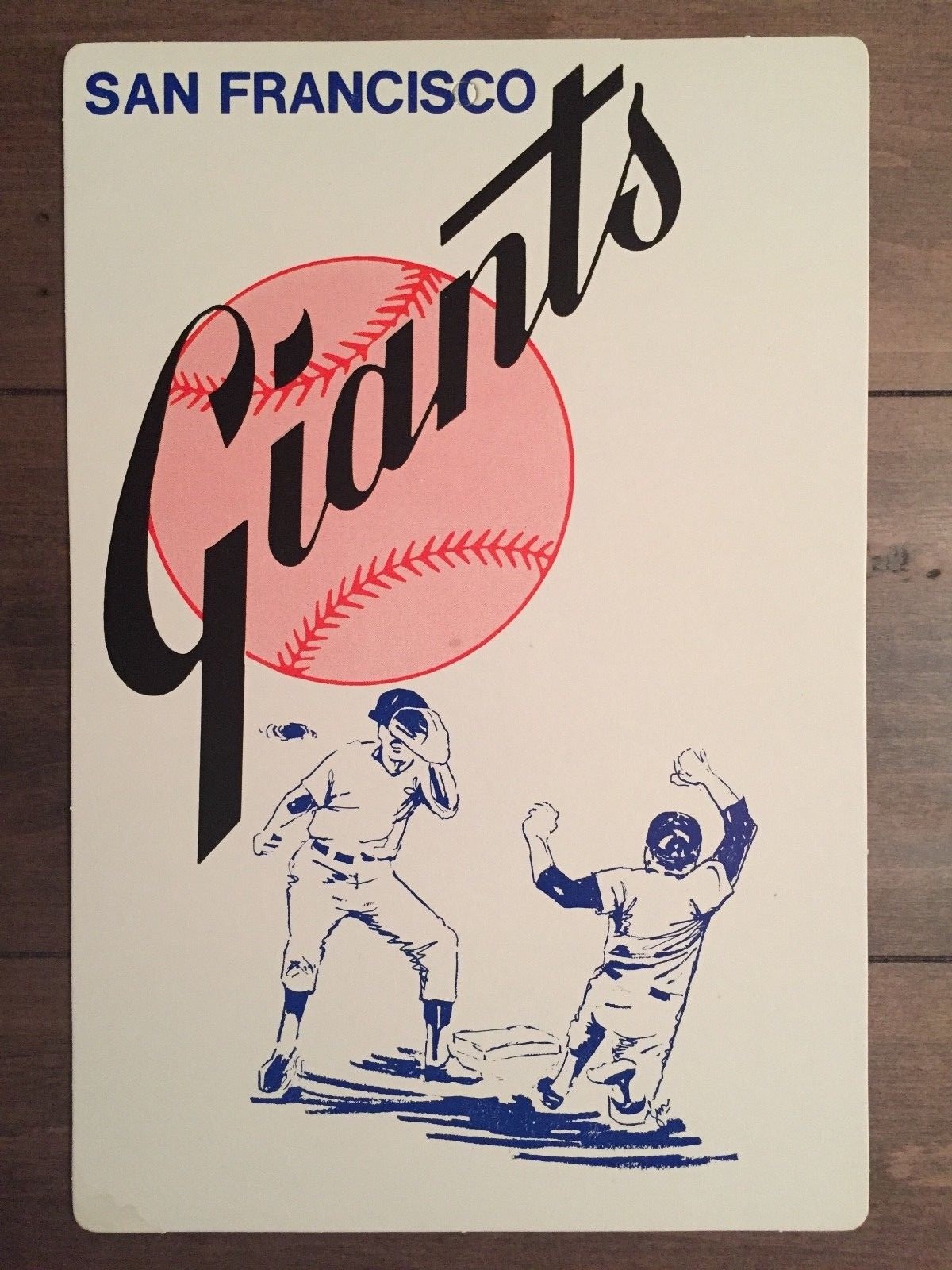San Francisco Giants 1973 MLB vintage sign - 8" x 11 1/2" -classic logo ...
