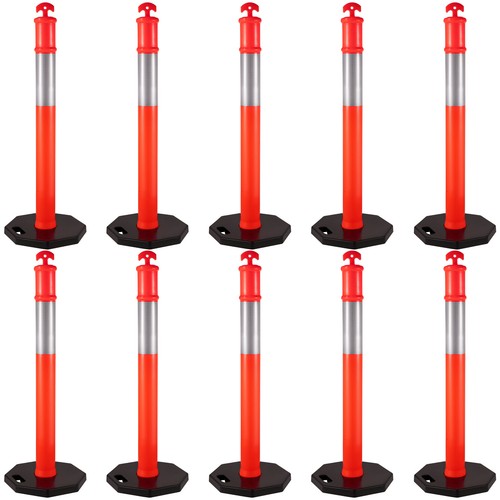 VEVOR Traffic Delineator Posts 44 Inch Height Channelizer Cones 3 to 12 ...