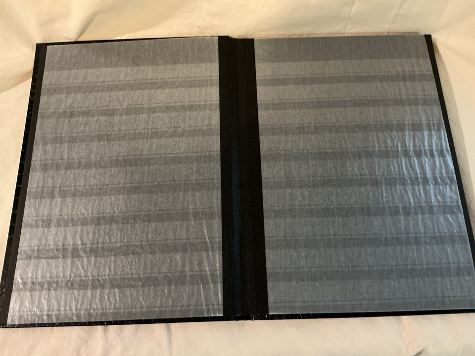 Lindner Stamp Stock Album Black Faux Snake Leather Cover With 8 Pages ...