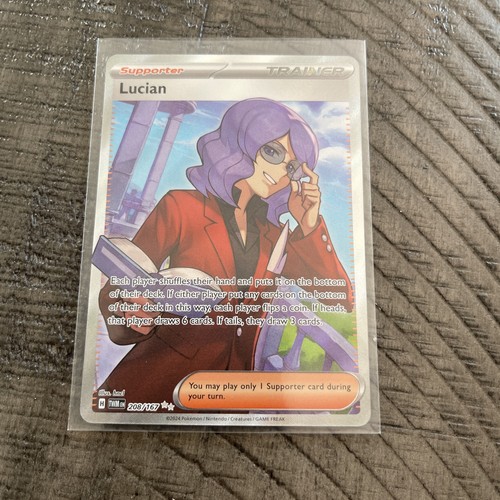 Pokémon TCG Twilight Masquerade Lucian 208/167 Full Art Ultra Rare Card ...