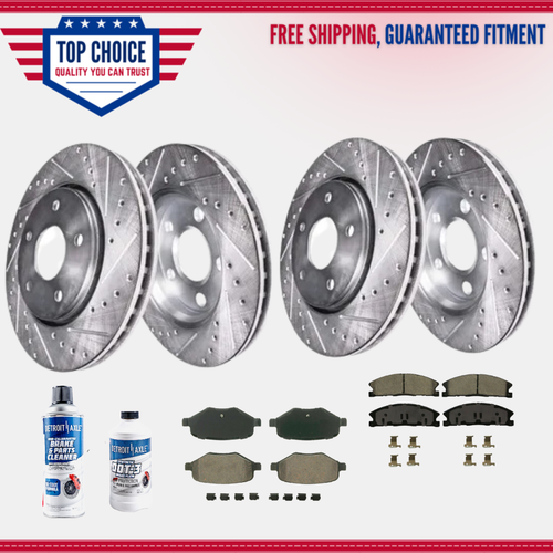 Front & Rear Brakes Rotor + Brake Pads for Ford Explorer Flex Lincoln ...