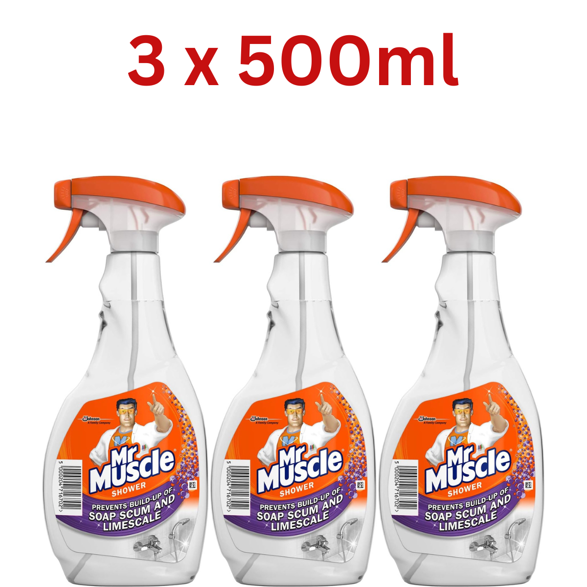 Mr Muscle Platinum Shower Shine Limescale Spray Shower, Door, Bathroom ...