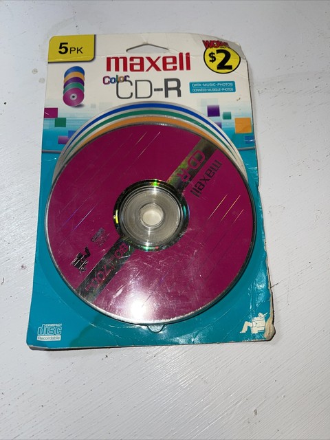 9 Maxell Color CD-R 80 Min 700MB for data music photos for sale online ...