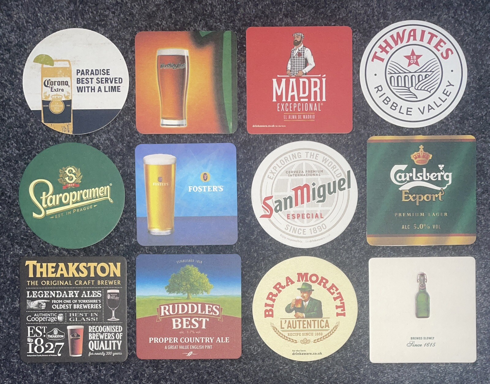 12 x Mixed Pub Beer Mats - Home Bar / Pub Experience. | eBay UK