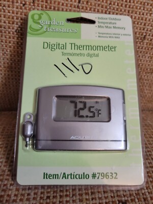 Garden Treasures Digital Thermometer Acu Rite AAA Battery Indoor ...