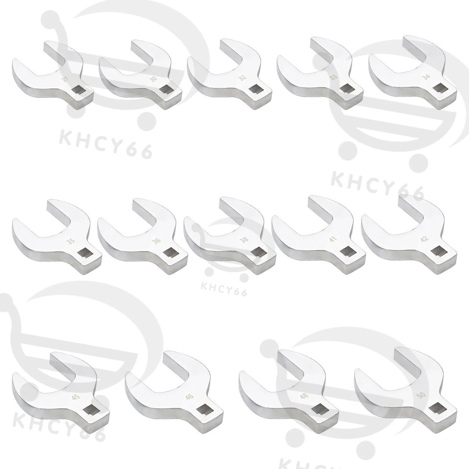 Crow Foot Spanner Set Jumbo Metric Open Ended Spanners 14pc 27 - 50mm ...