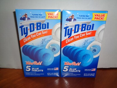 Ty-D-Bol 2-5 Ct Value Packs 10 Tablets Total Toilet Bowl Cleaner ...