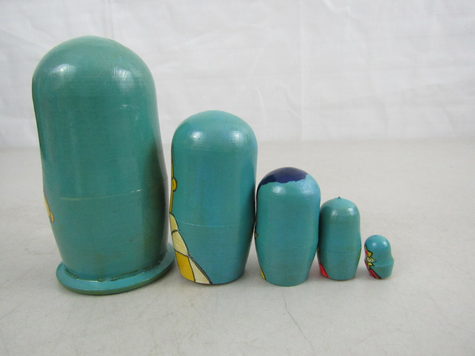 The Simpsons Wooden Nesting Dolls 5 Piece Set | eBay