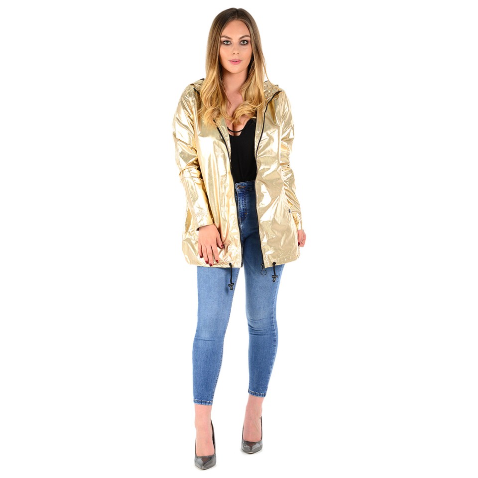 LADIES RAIN MAC WOMENS WATERPROOF FESTIVAL HOODED COAT PARKA RUBBERISED ...