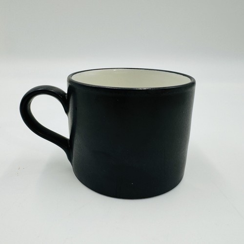 Vintage Scraffito by Habitat Coffee Cup Mug Black Matte Stoneware Japan ...