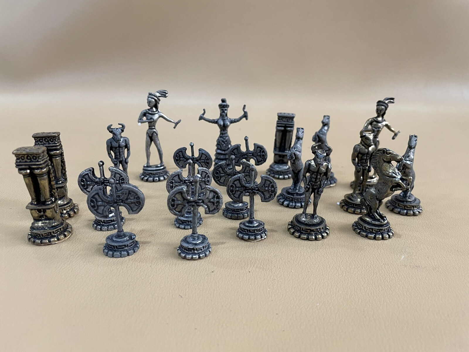 Vintage Lot Of 21 Greek Minoan Snake Goddess Chess Pieces | eBay