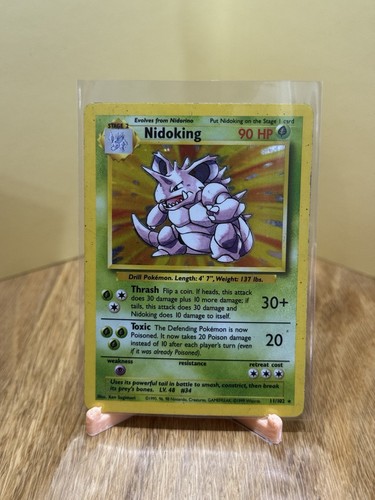 Pokémon TCG Nidoking Base Set 11/102 Holo Unlimited Holo Rare Vintage ...