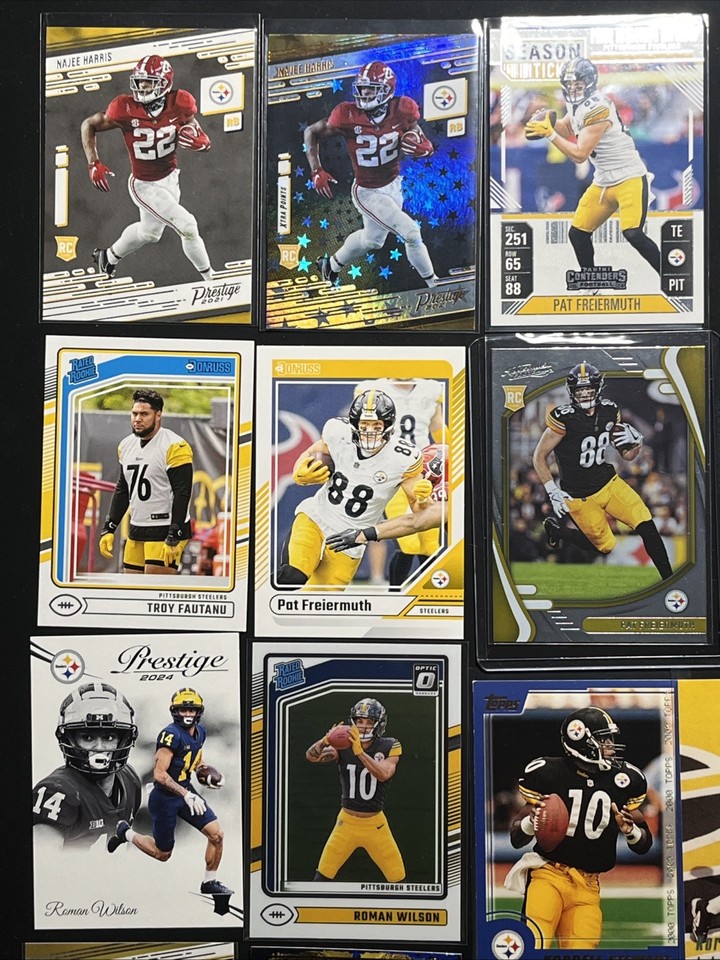 Pittsburgh Steelers (46) Card Lot - #’d, RC’s, Patches, Parallels ...