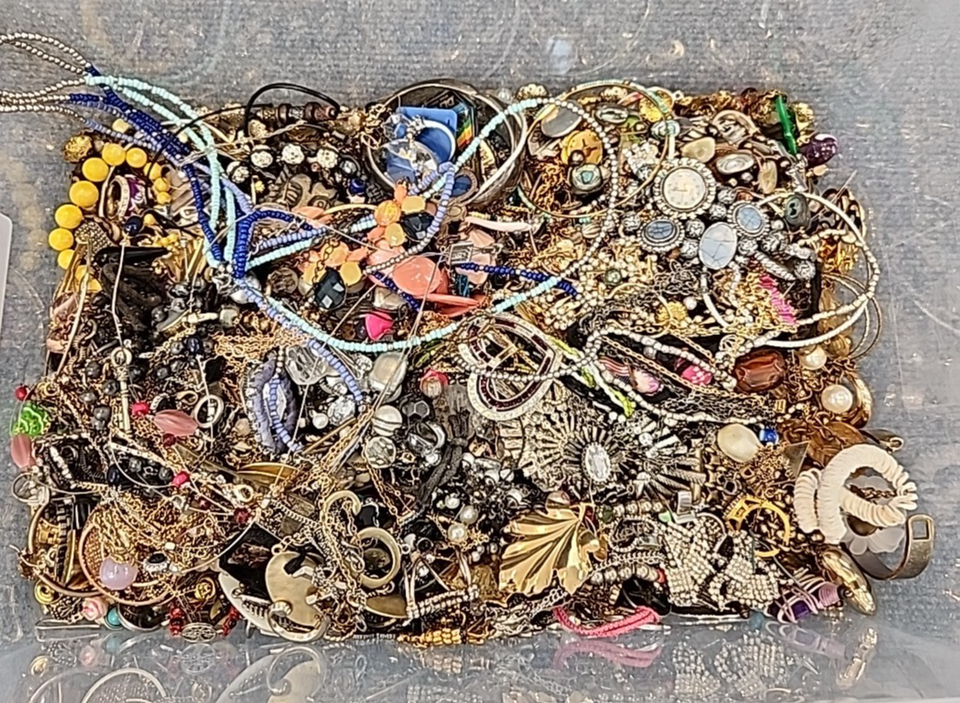 Jewelry Craft Lot 10 Lbs Junk Scrap Fashion Vintage DIY Art School ...