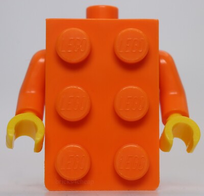 Lego Orange Minifig Costume Torso 2 x 3 Brick | eBay