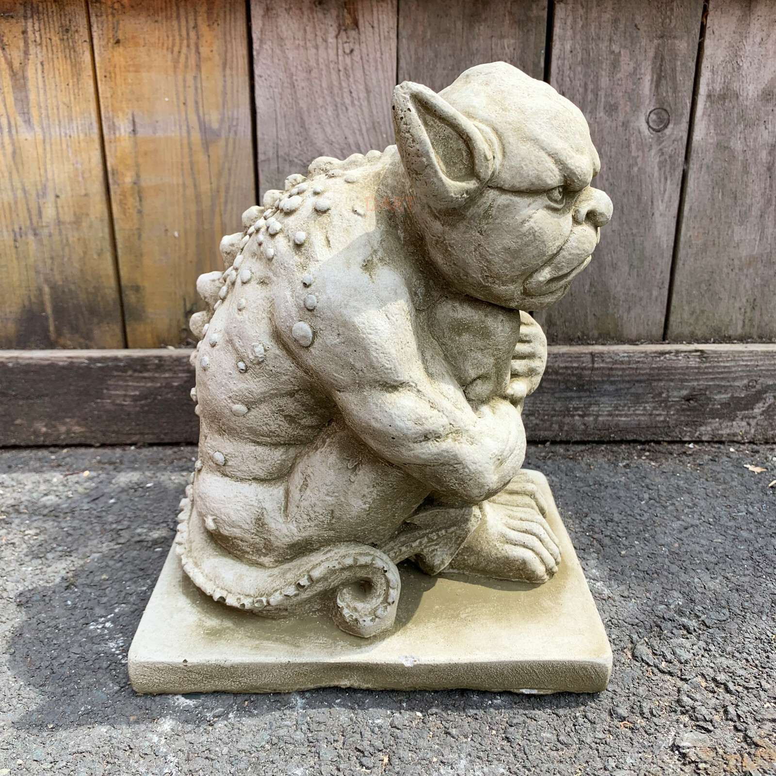 Stone Grumpy Gargoyle Statue Outdoor Garden Ornament Sculpture Goblin ...