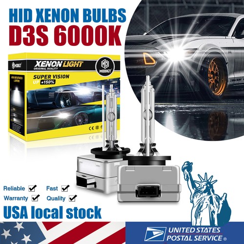 Premium D3S/D3R 6000K Super Bright Xenon HID Bulbs Replace Factory Pair ...