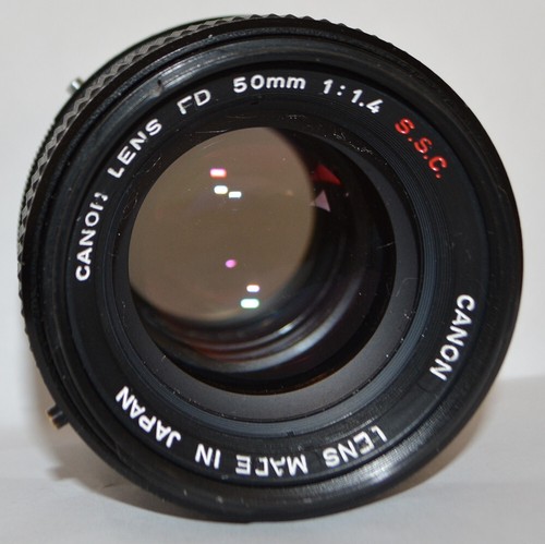 Canon Fd 50mm f 1.4 Lens SSC AS-IS Stuck Aperture S.S.C. | eBay