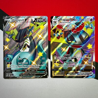 Shiny Dragapult V & VMAX x2 SWSH096 097 Pokémon PACK FRESH | eBay