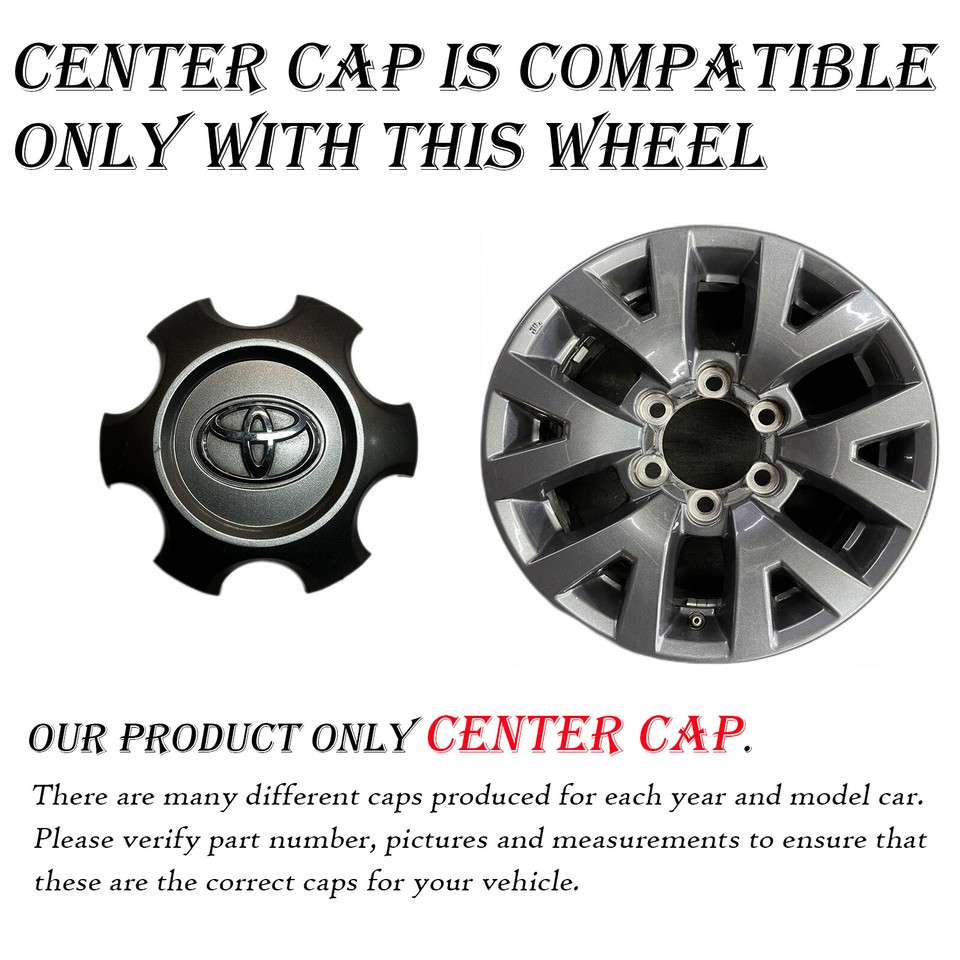 For Toyota Tacoma OEM Center Cap 16-19 Grey 4260B-04040 75190 139.7mm(5 ...