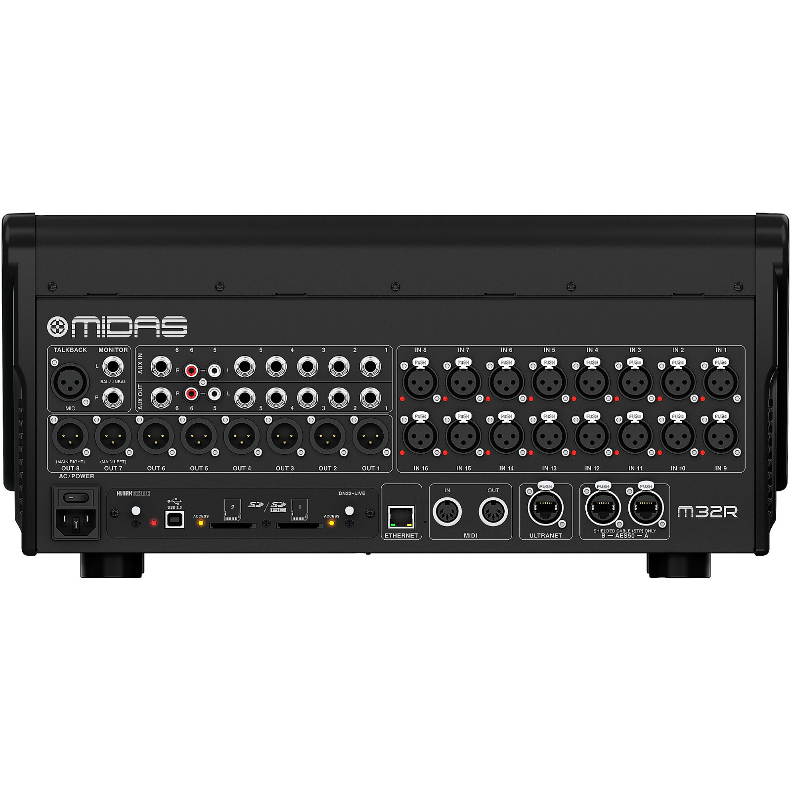 Midas M32R LIVE 40-Ch Multitrack Studio & Live Digital Console Mixer ...