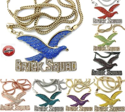 Brick Squad Gang Fly Bird Pendant Franco Chain Hip Hop Rap Necklace ...