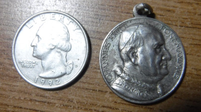 Vintage Large .800 Silver Pope John XXIII, St Christopher Catholic ...