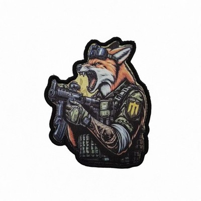 Ukrainian Fox Ukraine Flag Trident Tryzub Fighting Army Gun Foxy Arms ...