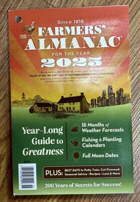 Farmers Almanac for the Year 2025 Magazine Year Long Guide To greatness ...