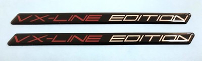 VX-LINE EDITION Red/Chrome on Black Slimline HIGH GLOSS DOMED GEL ...